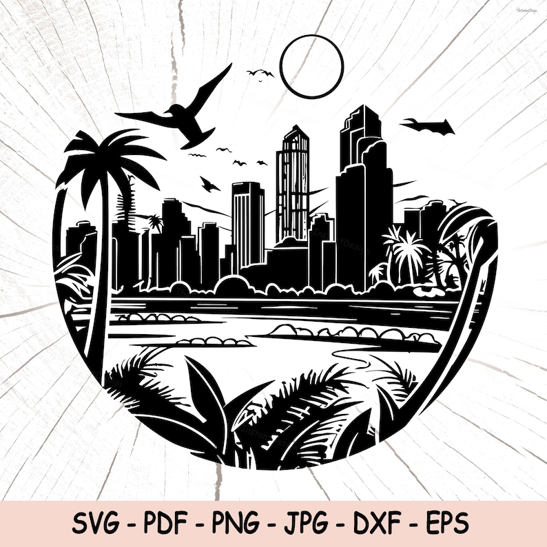 City Skyline SVG, City PNG, City Decor, City Poster, City Panel Svg ...