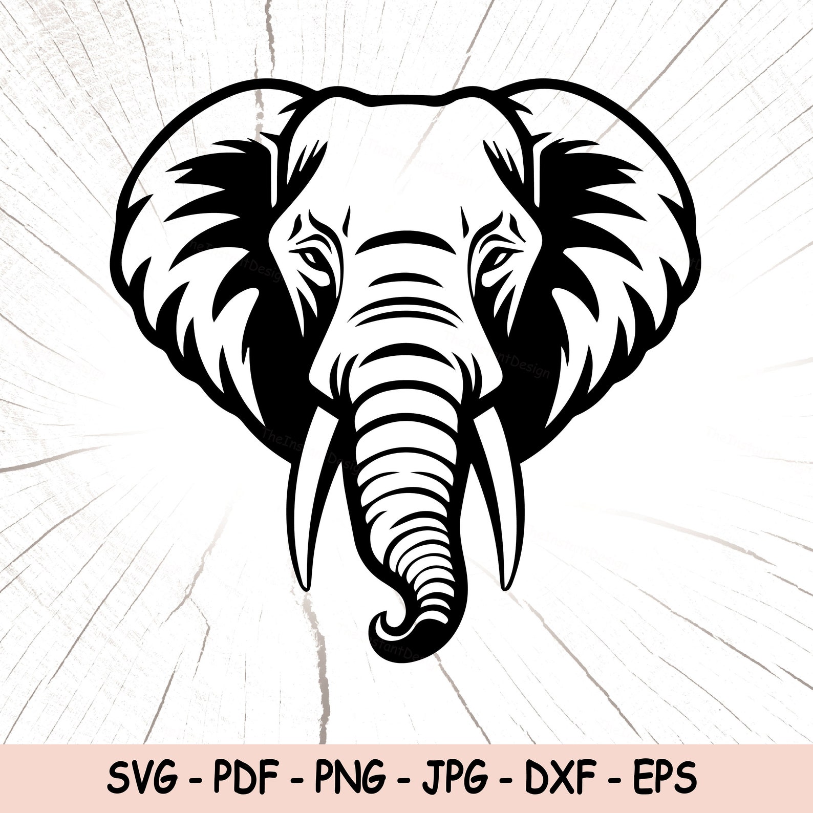 Elephant Head Svg, Elephant Eps, Wild Animal Svg Png, Elephant Vinyl ...