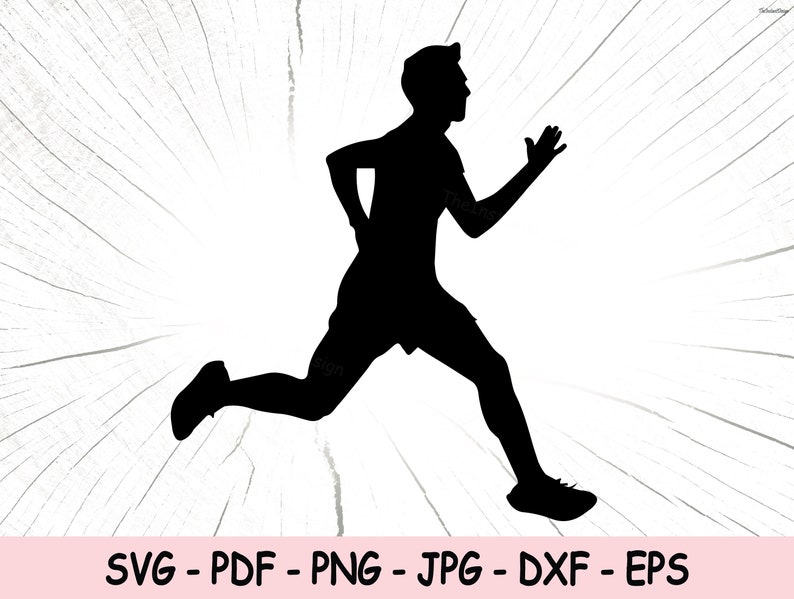 Man Runner SVG, Running Man PNG, Sport Clipart, Male Athlete Running ...