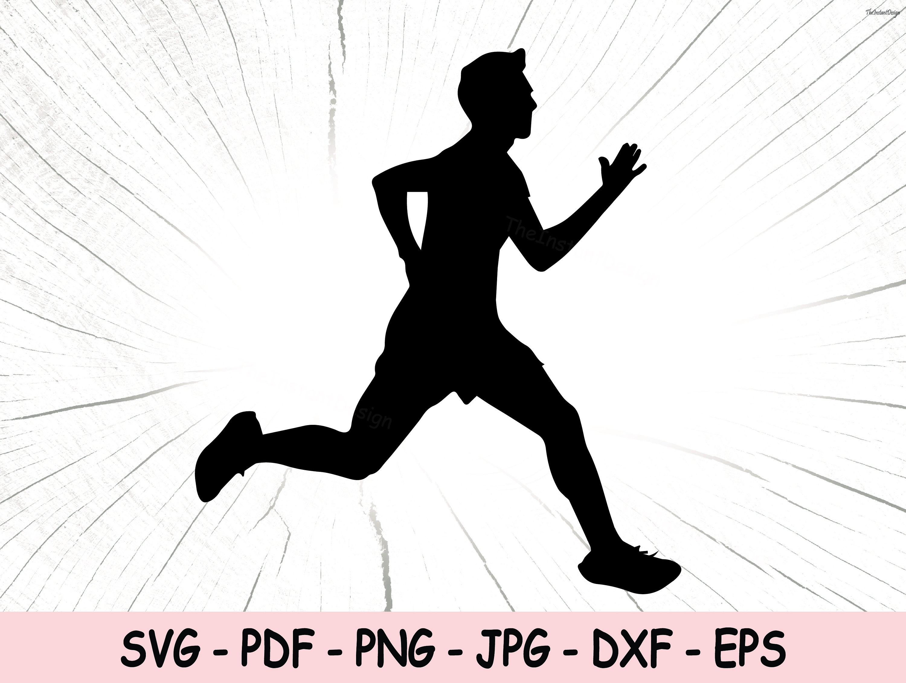 Man Runner SVG, Running Man PNG, Sport Clipart, Male Athlete Running ...