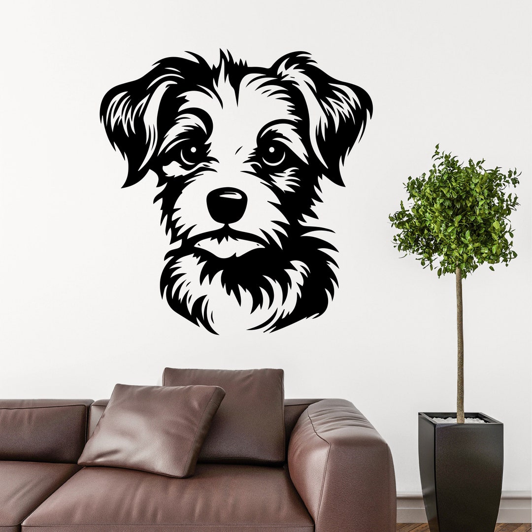 Cute Puppy Wall Art Svg, Cute Dog Eps, Small Dog Silhouette, Cute Dog ...
