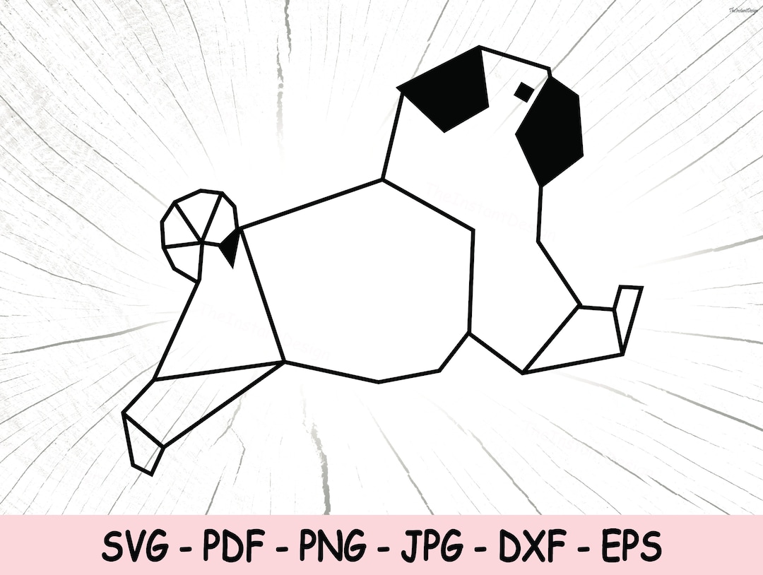 Geometric Pug SVG, Origami Pug PNG, Origami Pug Instant Download, Pug ...