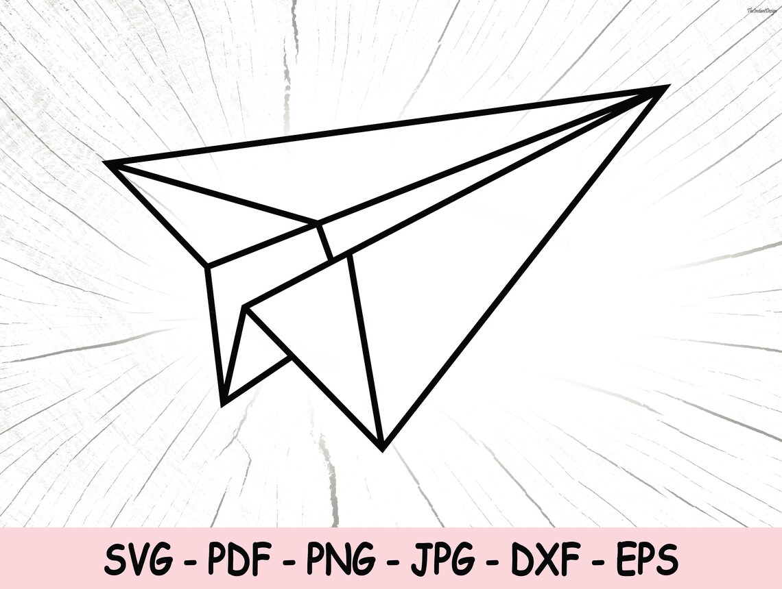 Geometric Plane SVG Origami Paper Plane PNG Origami Instant - Etsy