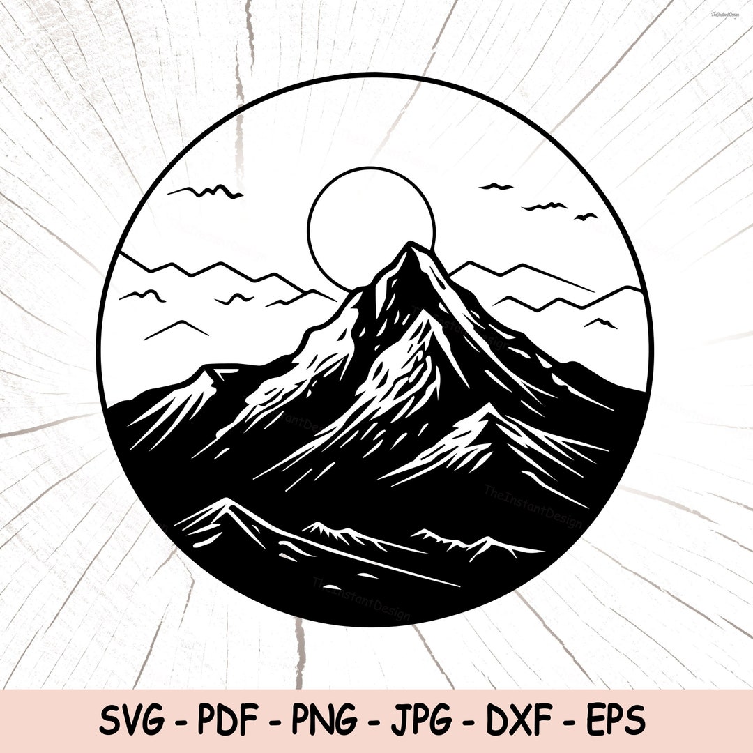 Mountain SVG, Mountain Clipart, Mountain Svg Cut Files for Cricut ...