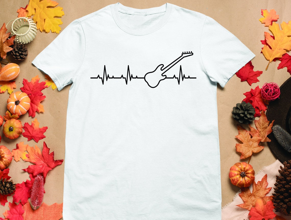 Guitar Heartbeat SVG, Guitar PNG, Guitar Wall Decor Instant Download ...