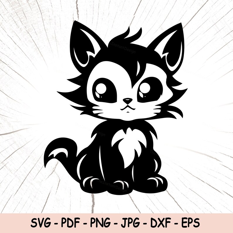 Little Cat Png, Cute Cat Svg, Cat Digital Download, Cat Vector, Cat Cut ...