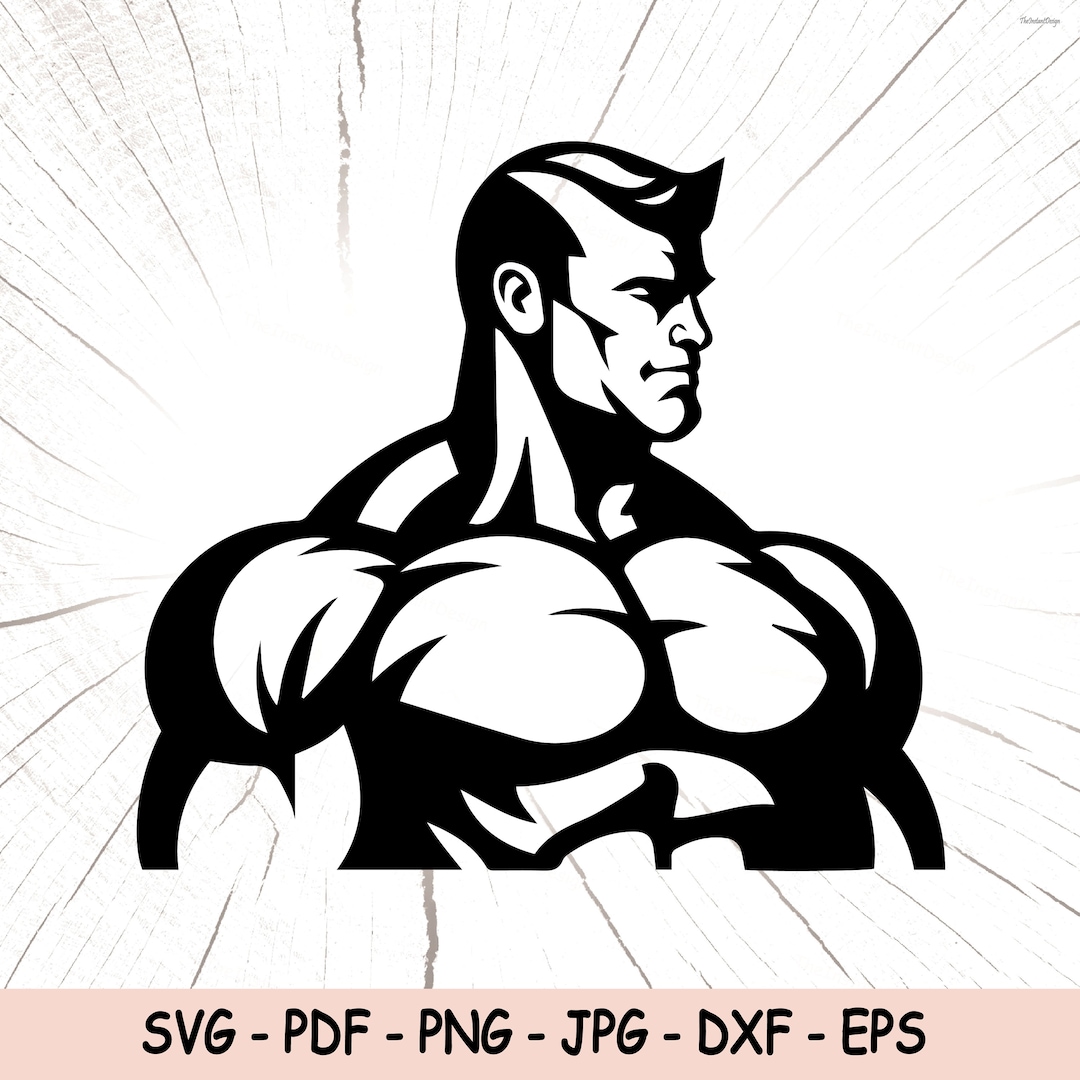 Bodybuilder SVG, Gym PNG, Weight Lifting Svg, Gym Man Instant Download, Gym Cricut Cut Files ...