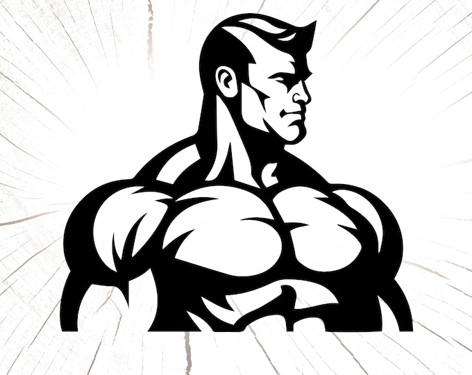 Bodybuilder SVG, Gym SVG PNG, Gym Svg, Muscle Man Gym Svg, Fitness ...