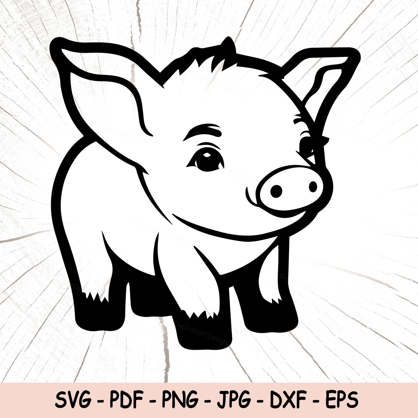 Baby Pig SVG, Pig PNG, Pig Instant Download, Pig Cricut Cut Files, Pig ...