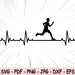 Runner Heartbeat SVG, Running Man PNG, Man Runner Lifeline Instant ...