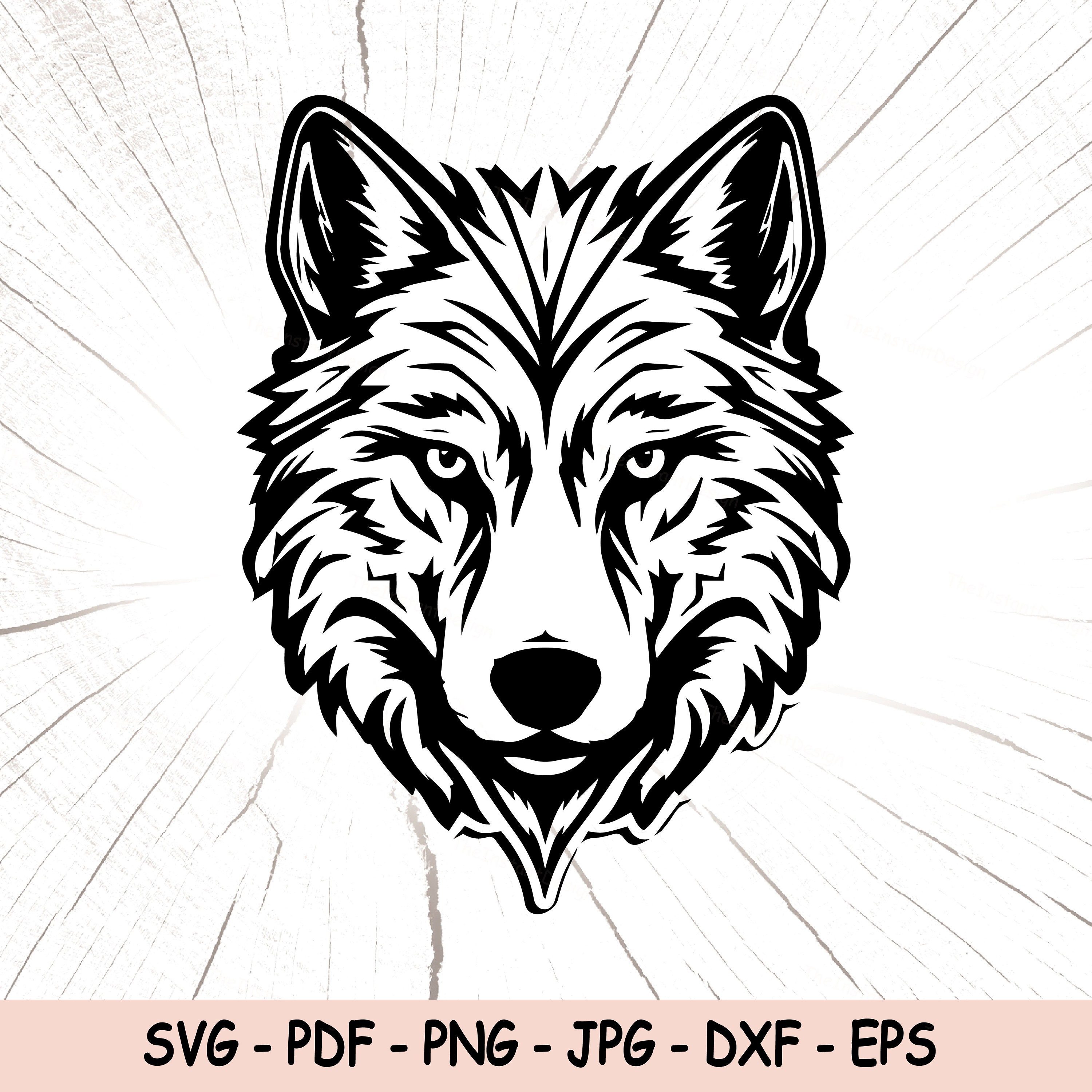 Wolf Head Png, Wolf Face Svg, Wolf Digital Download, Wolf Vector, Wolf ...