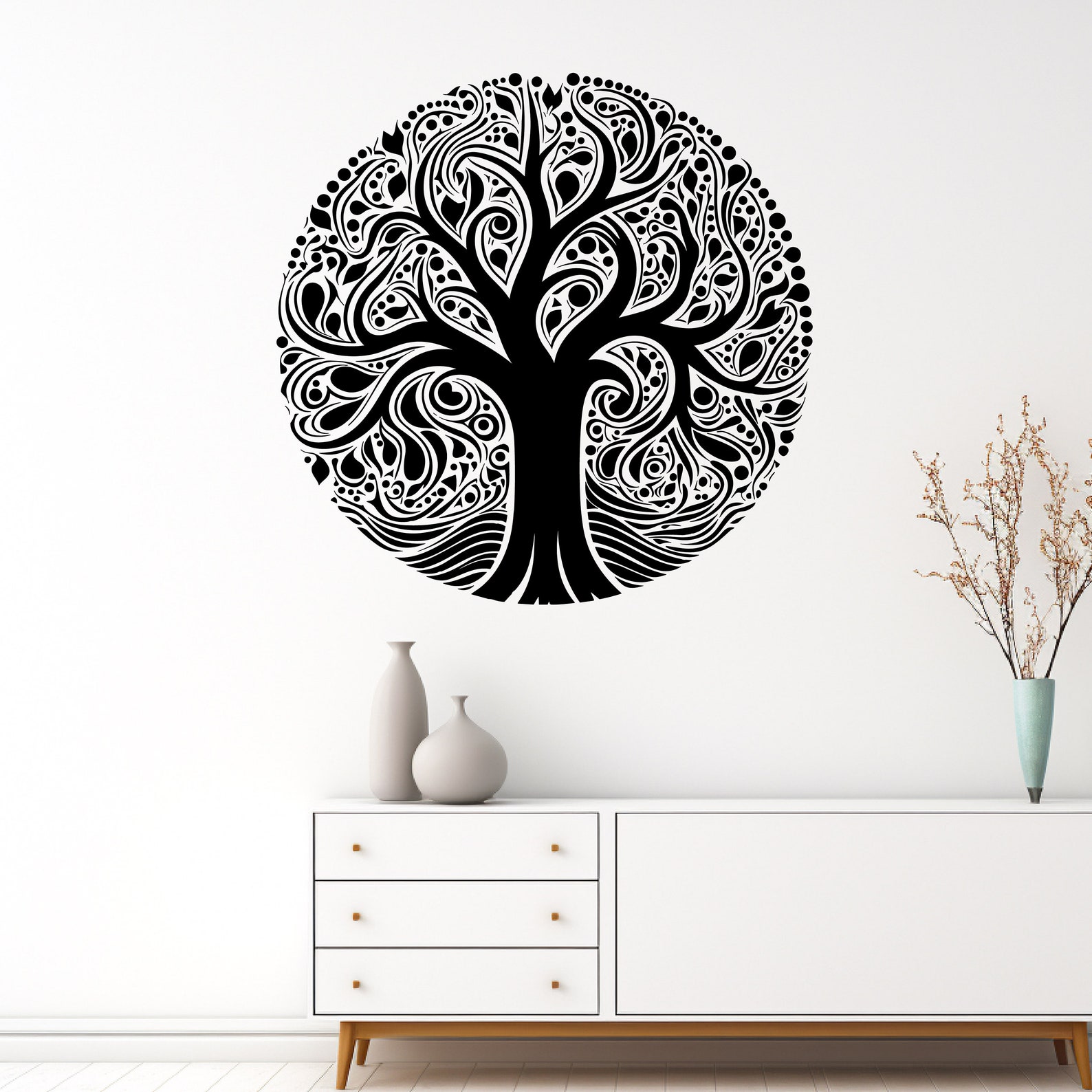 Tree of Life SVG, Tree of Life High Detail, Tree of Life Sticker Wall ...