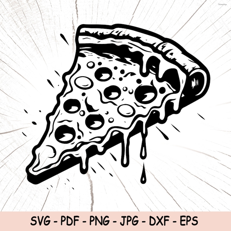 Pizza Svg Food Clipart, Pizza Png, Pizza Cut File, Pizza Chef Vector ...