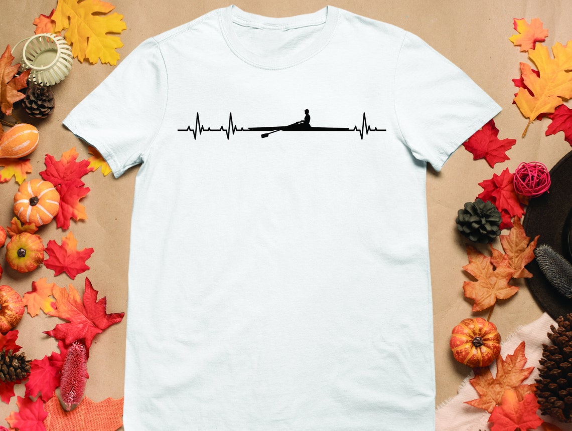 Rowing Heartbeat SVG, Rowing Art PNG, Rowing Print Instant Download ...