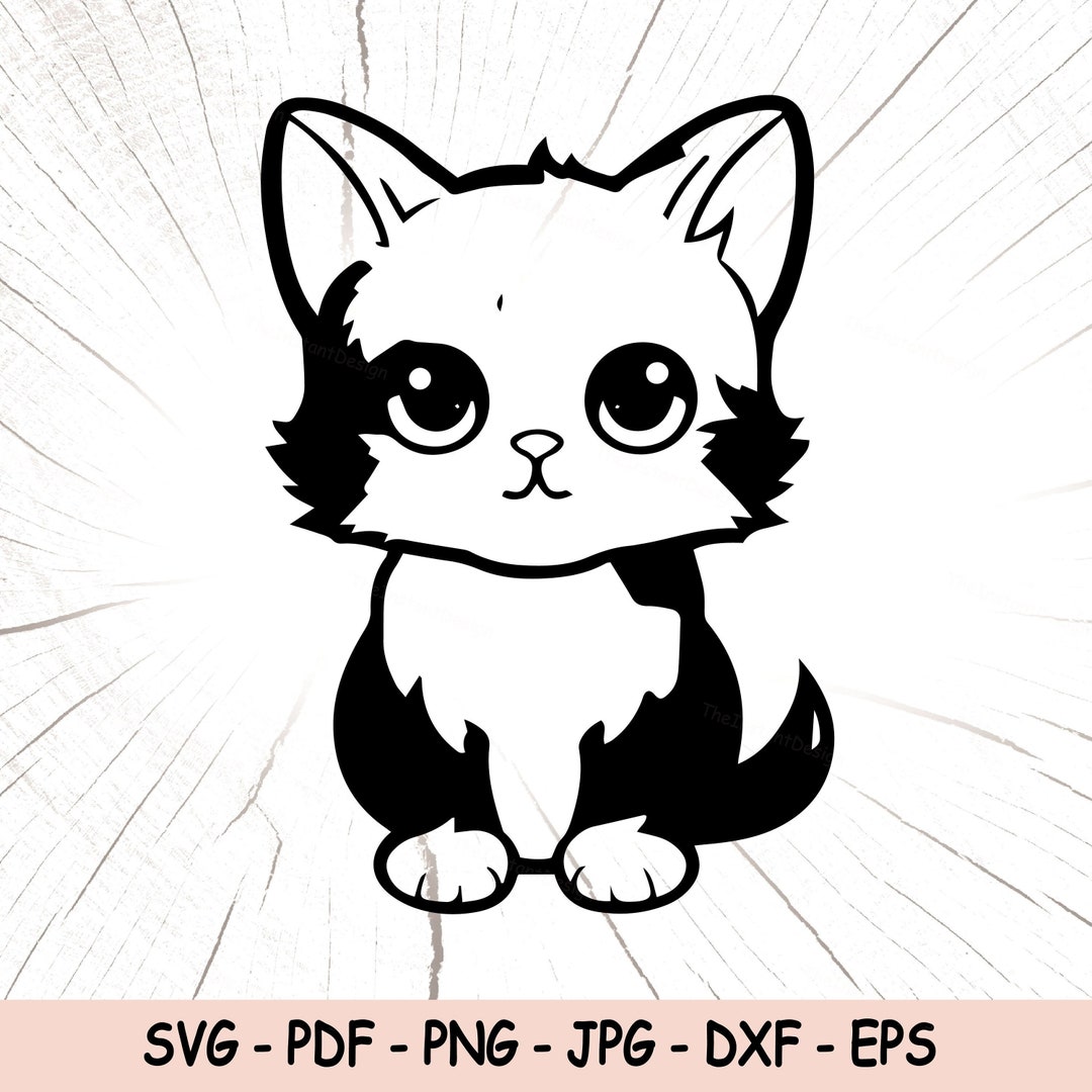 Little Cat Svg, Cute Cat Png, Funny Cat Digital Download, Cute Cat ...