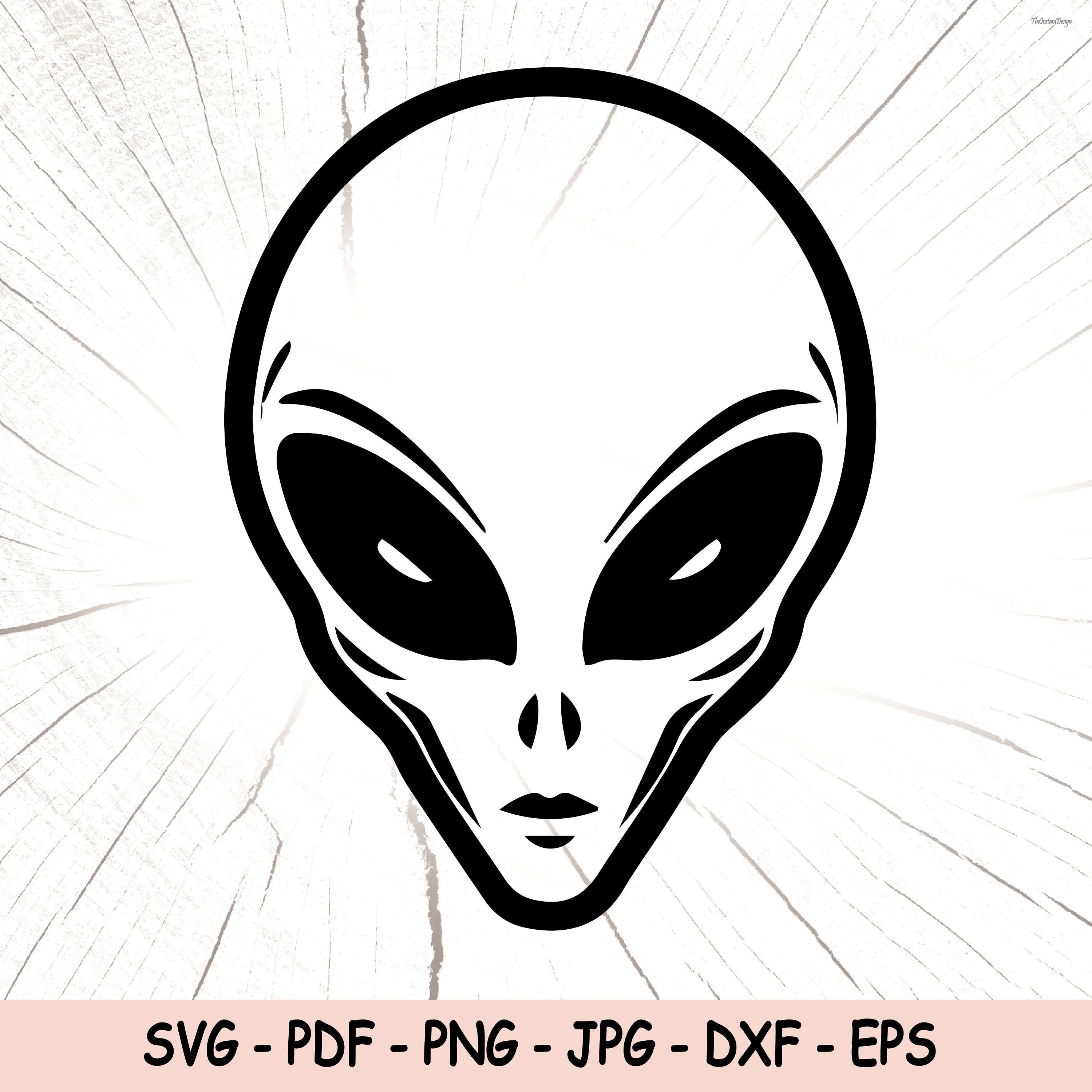 Alien SVG, Alien PNG, Ufo Instant Download, Alien Cricut Cut Files ...