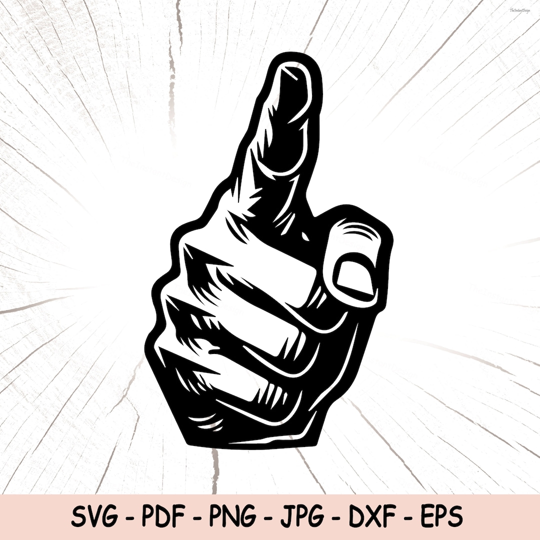 Number One Hand Sign Svg, Finger Pointing up Vector, Illustration ...
