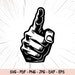 Number One Hand Sign Svg, Finger Pointing up Vector, Illustration ...