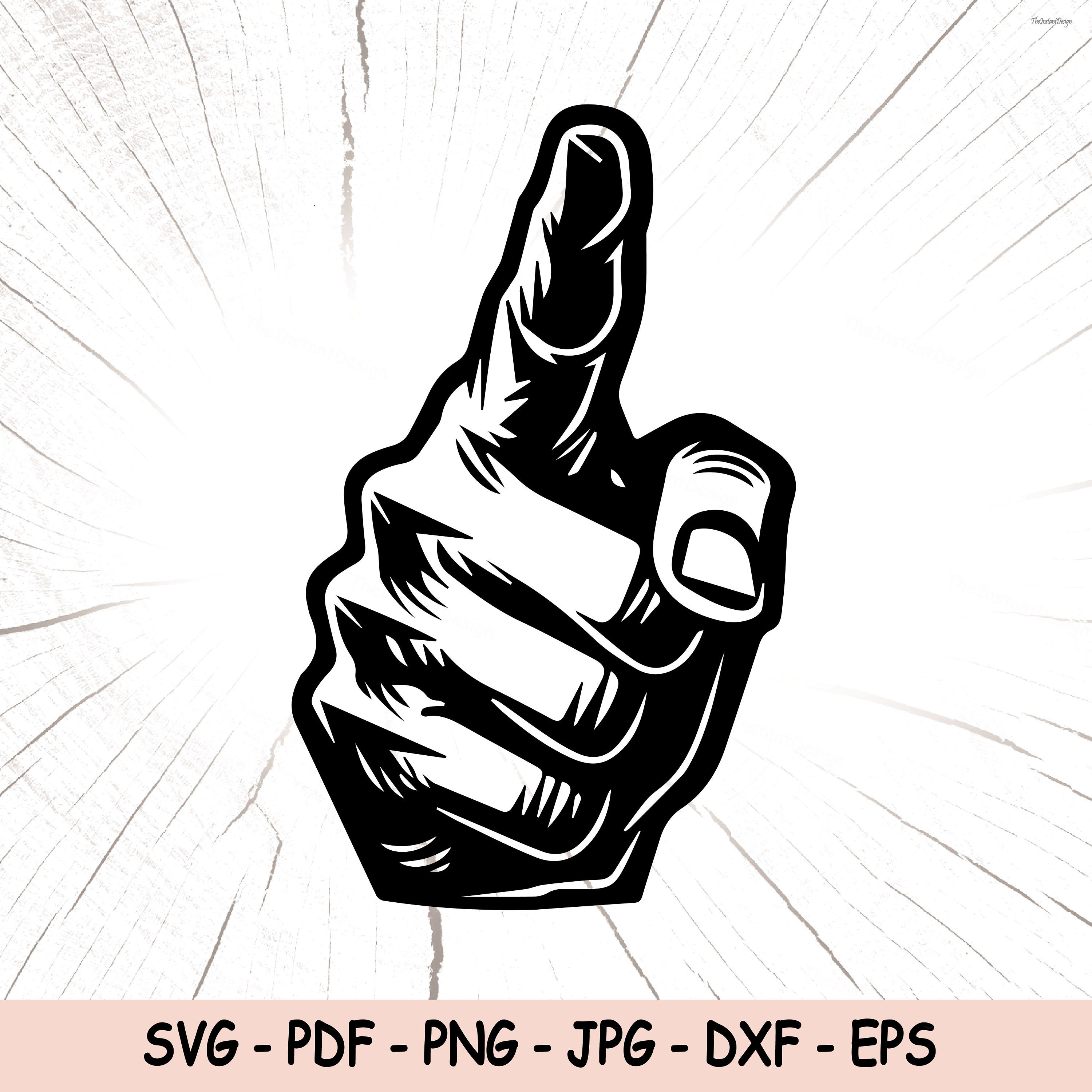 Number One Hand Sign Svg, Finger Pointing up Vector, Illustration ...