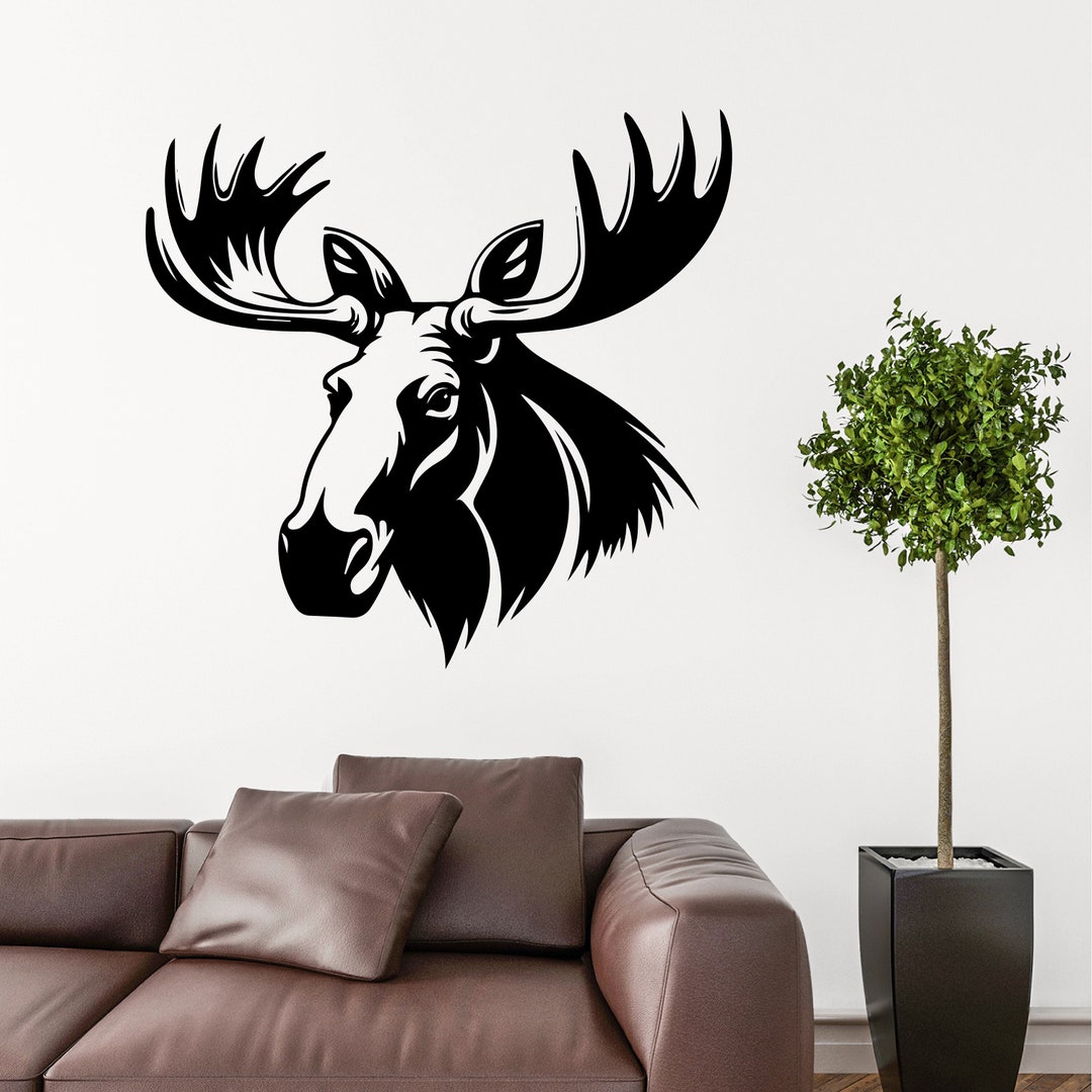 Moose Png, Moose Svg, Moose Head, Moose Decor, Moose Wall Art, Moose ...