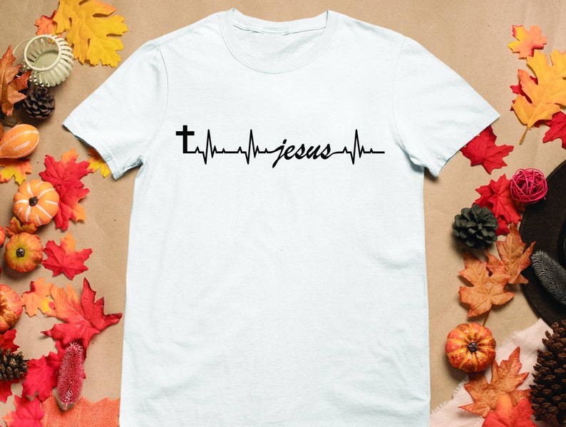 Jesus Heartbeat SVG, Jesus Lifeline PNG, Jesus Cross Instant Download ...