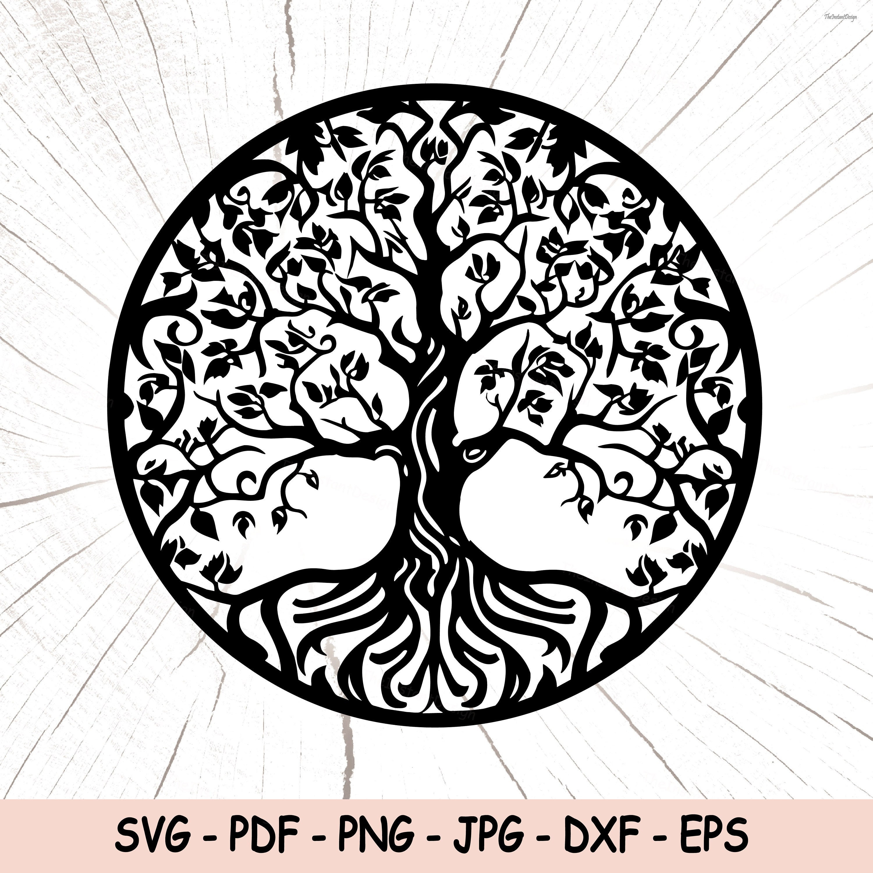 Tree of Life SVG, Tree of Life PNG, Tree of Life Sticker Wall Art, Tree ...