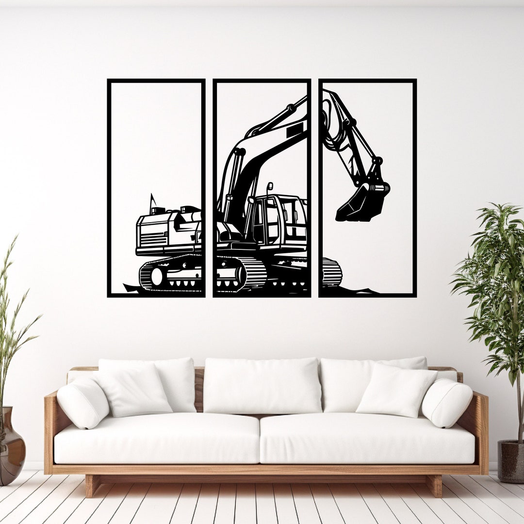 Excavator SVG, Excavator PNG, Excavator Plasma Cut, Excavator Wall Art ...