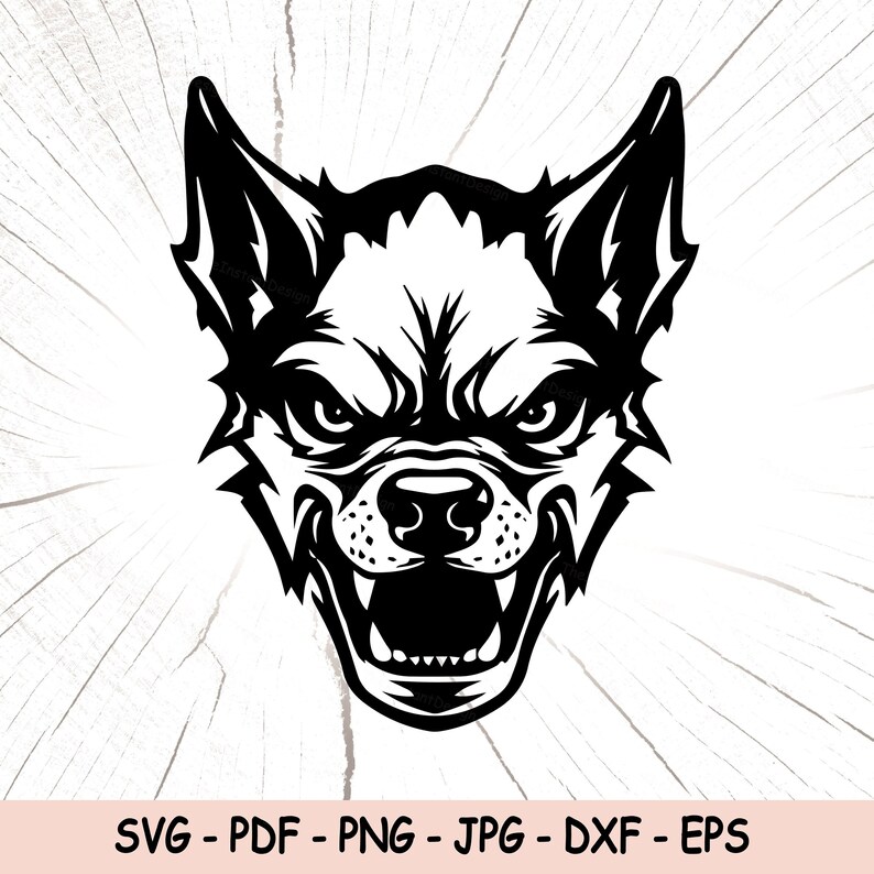Angry Dog SVG, Angry Dog Face PNG, Bad Dog Instant Download, Angry Pup ...