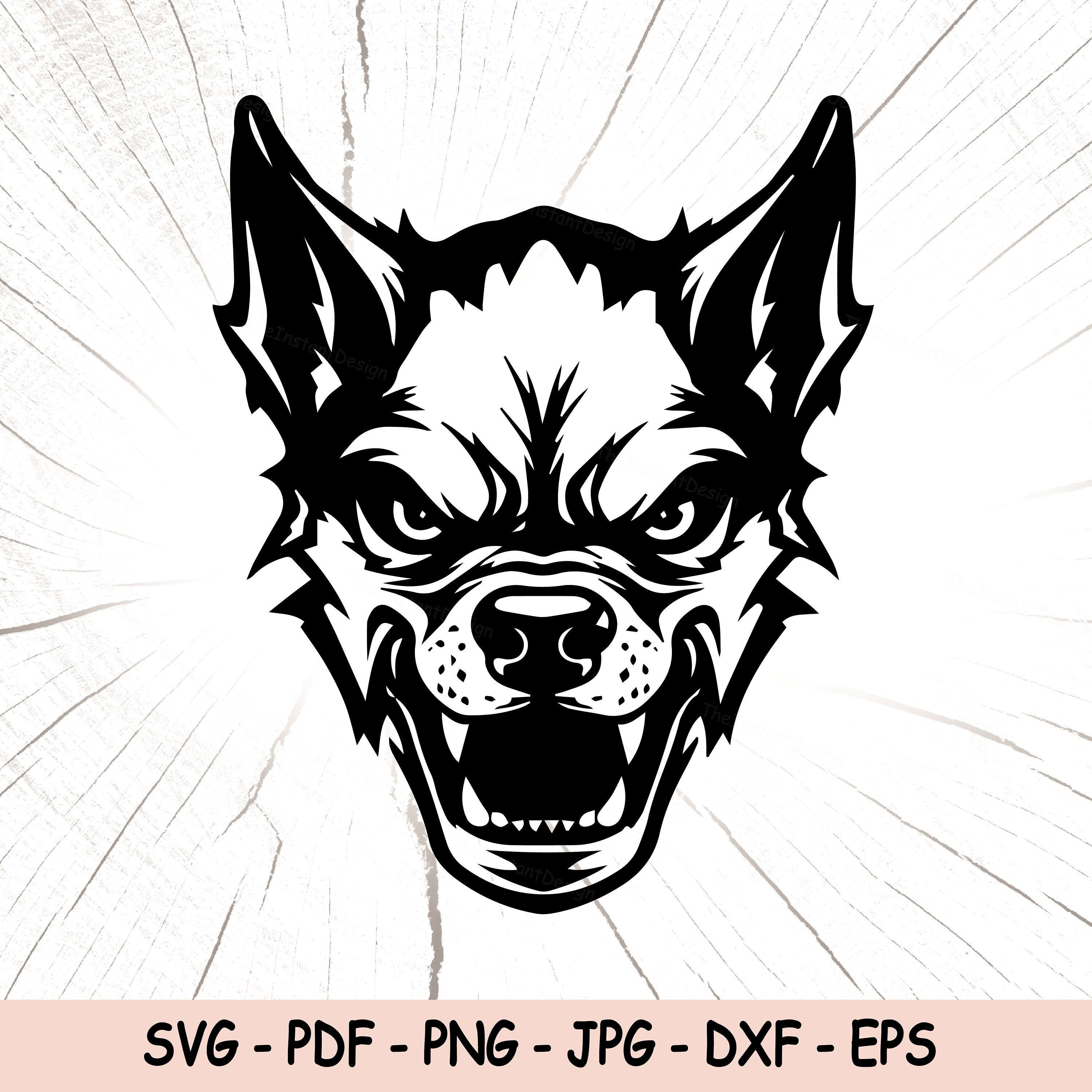 Angry Dog SVG, Angry Dog Face PNG, Bad Dog Instant Download, Angry Pup ...