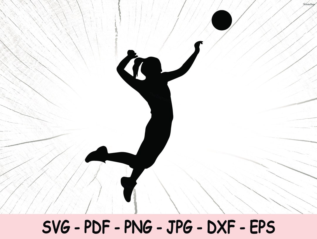 Volleyball Player SVG, Volleyball Player PNG, Volleyball Player Sticker ...