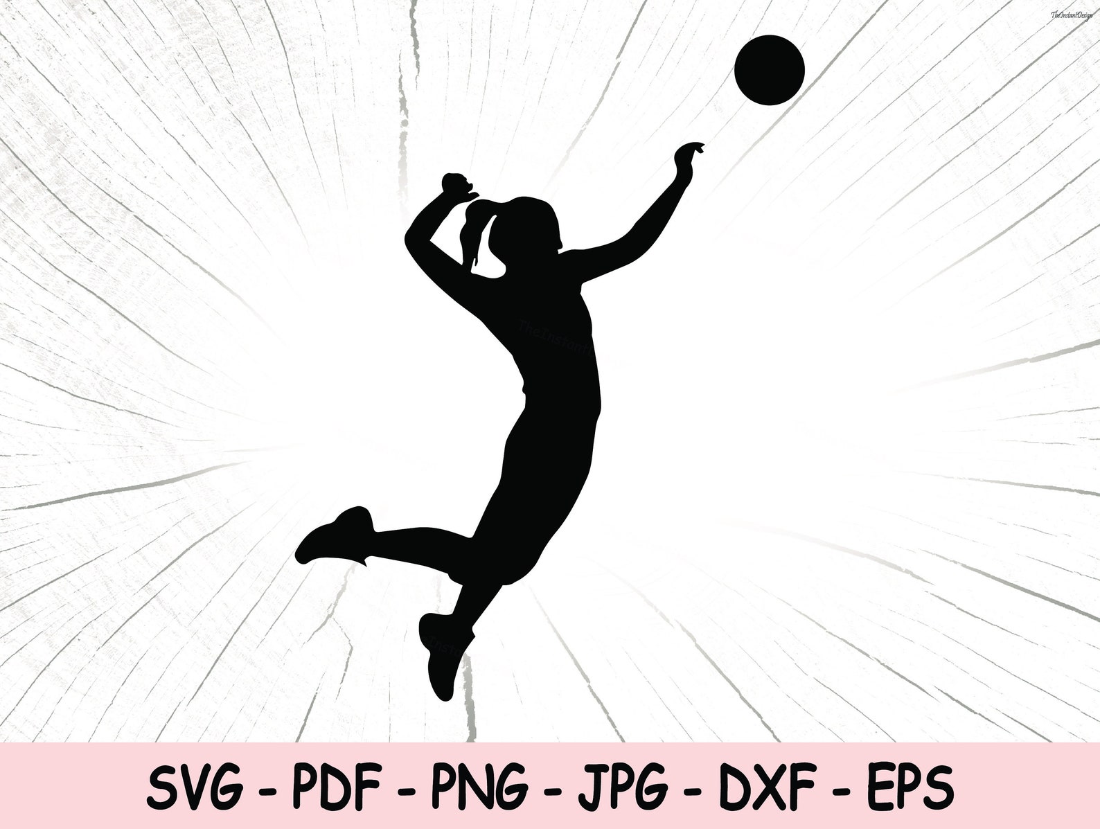 Volleyball Player SVG, Volleyball Player PNG, Volleyball Player Sticker ...