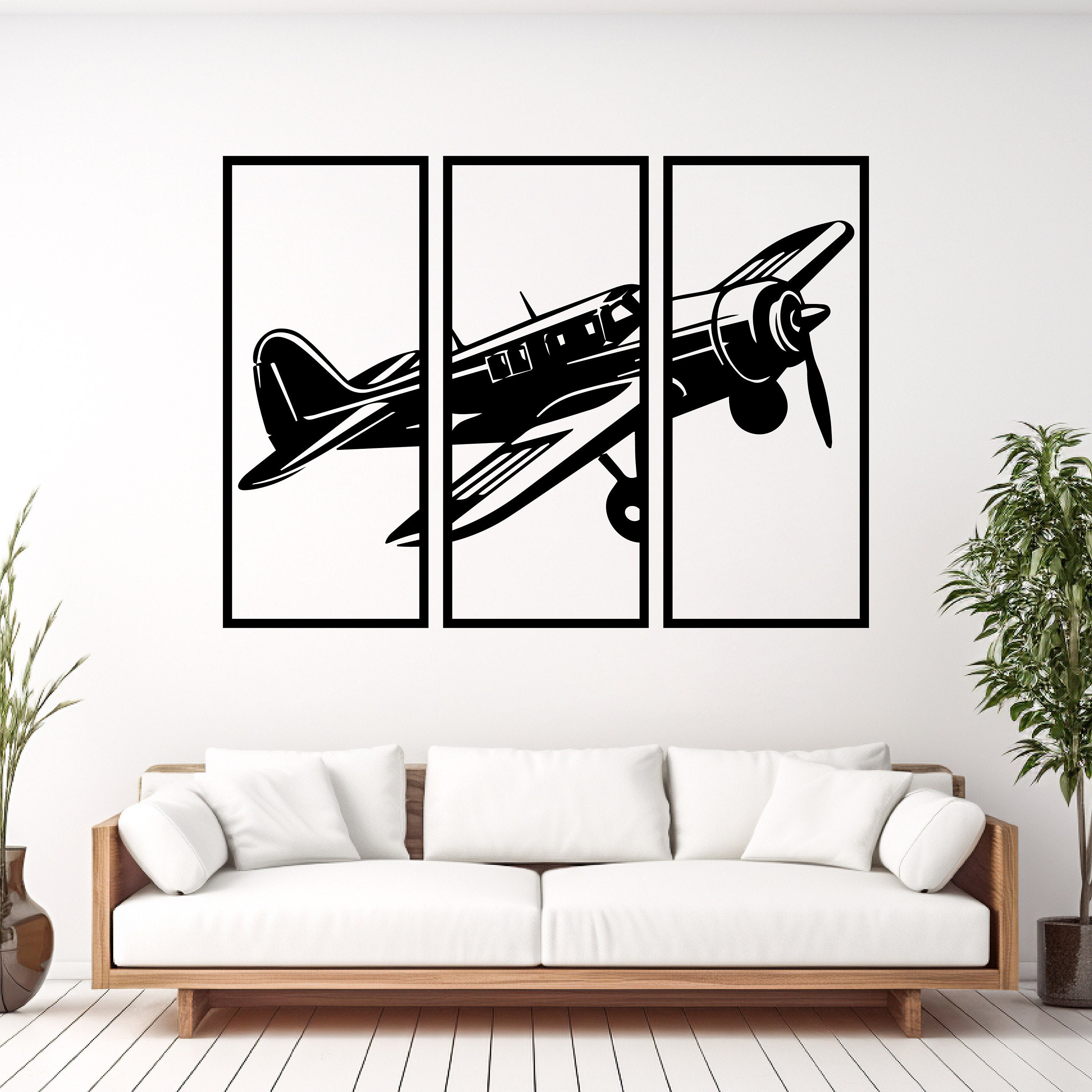 Airplane 3 Set Panel Svg, Airplane Eps, Airplane 3 Wall Decor, Aviation ...