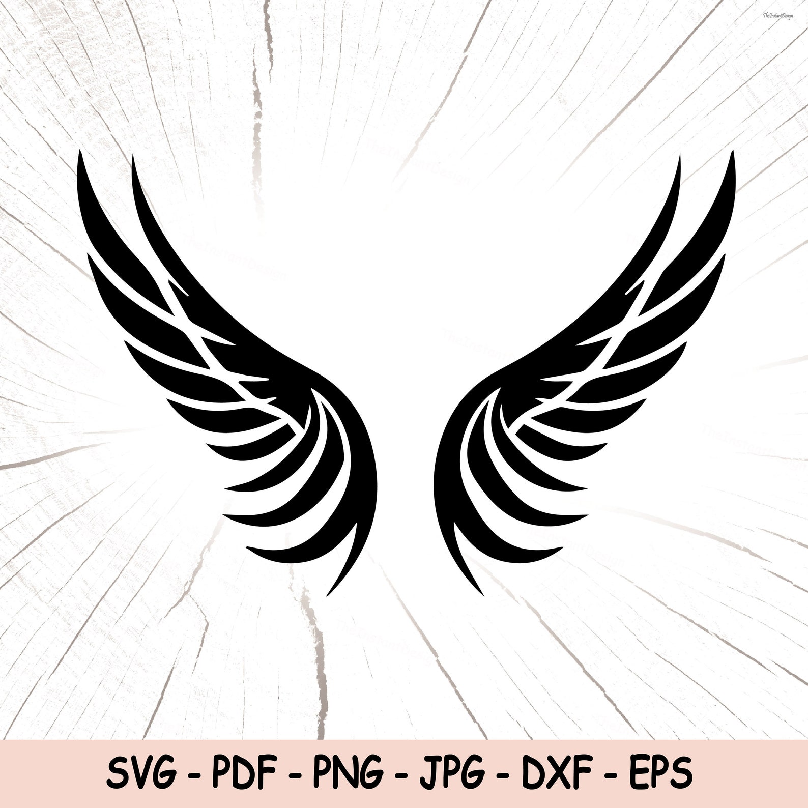 Wings Clip Art, Wings Svg, Wings Png, Wings Cut File for Silhouette ...