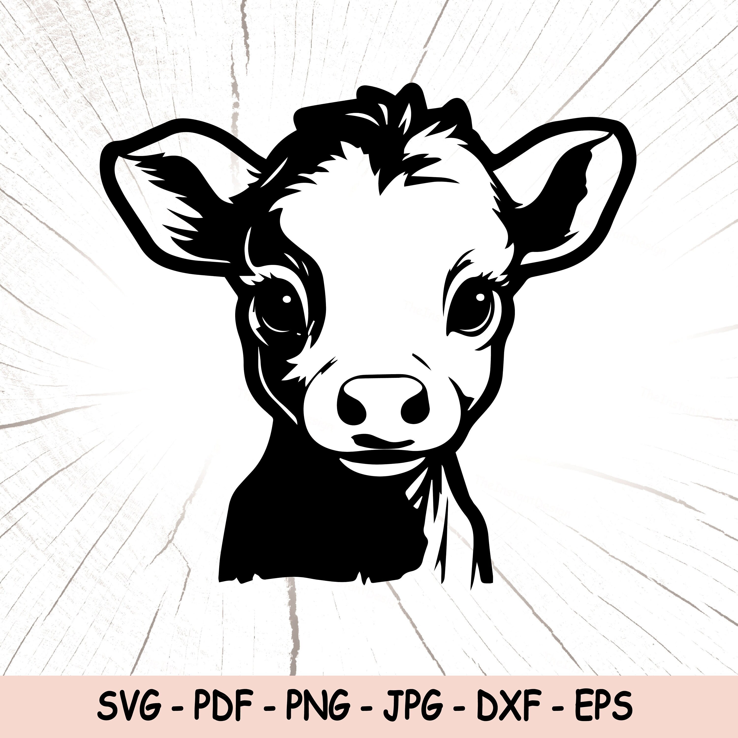 Cute Baby Cow SVG, Baby Cow PNG, Baby Cow Instant Download, Baby Cow ...
