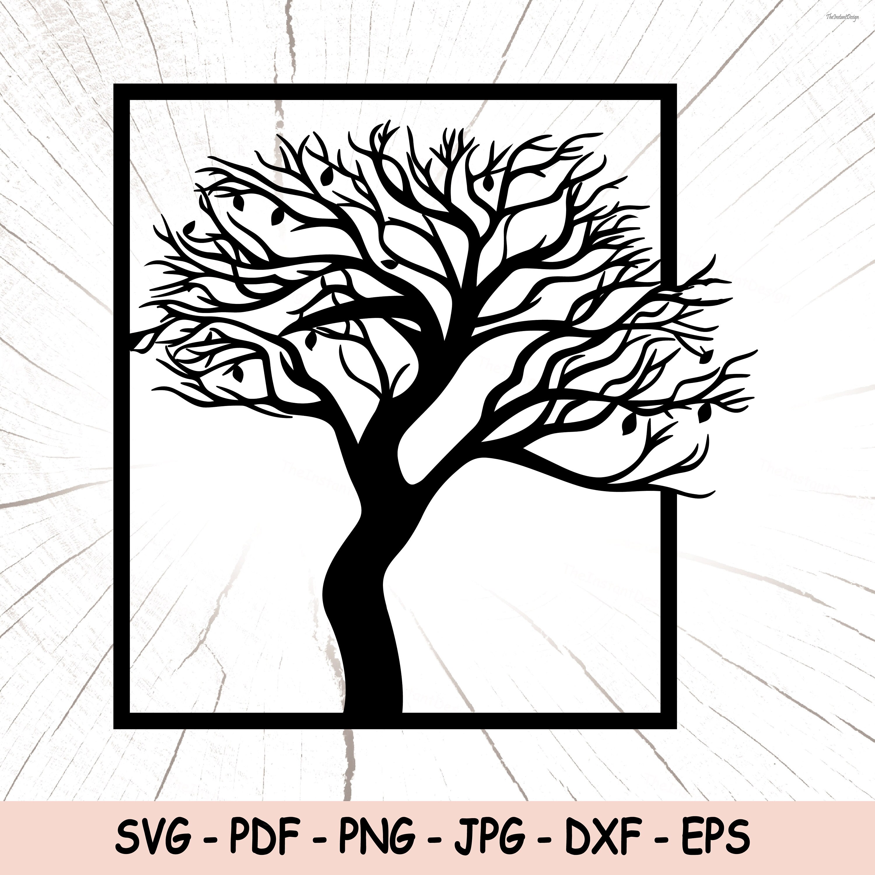Tree SVG, Tree PNG, Tree Plasma Cut File, Art Tree Decor, Tree Cnc ...