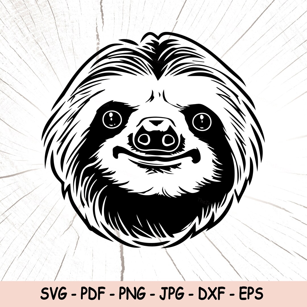 Sloth Png, Sloth Svg, Sloth Ornament, Sloth Digital Download, Sloth ...