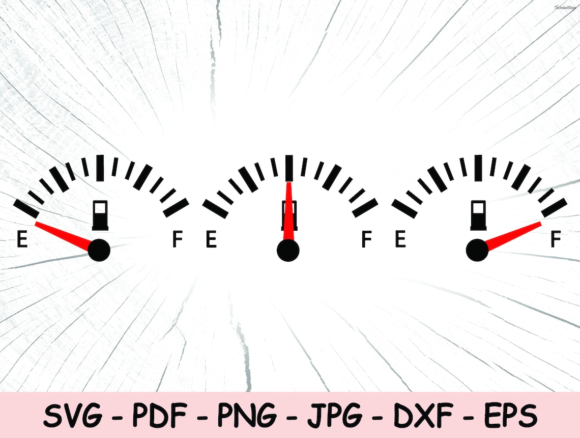 Fuel Gauge SVG, Fuel Level PNG, Gas Tank Decal Instant Download, Petrol ...