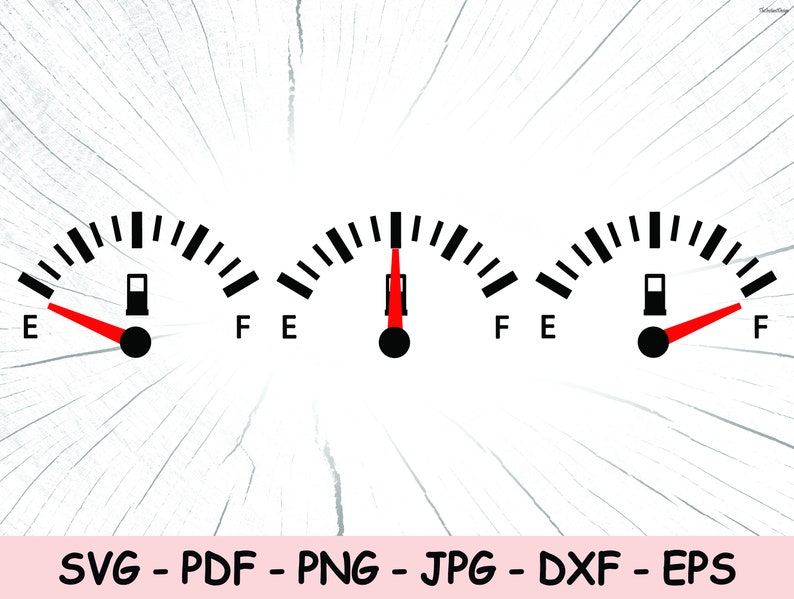 Fuel Gauge SVG, Fuel Level PNG, Gas Tank Decal Instant Download, Petrol ...