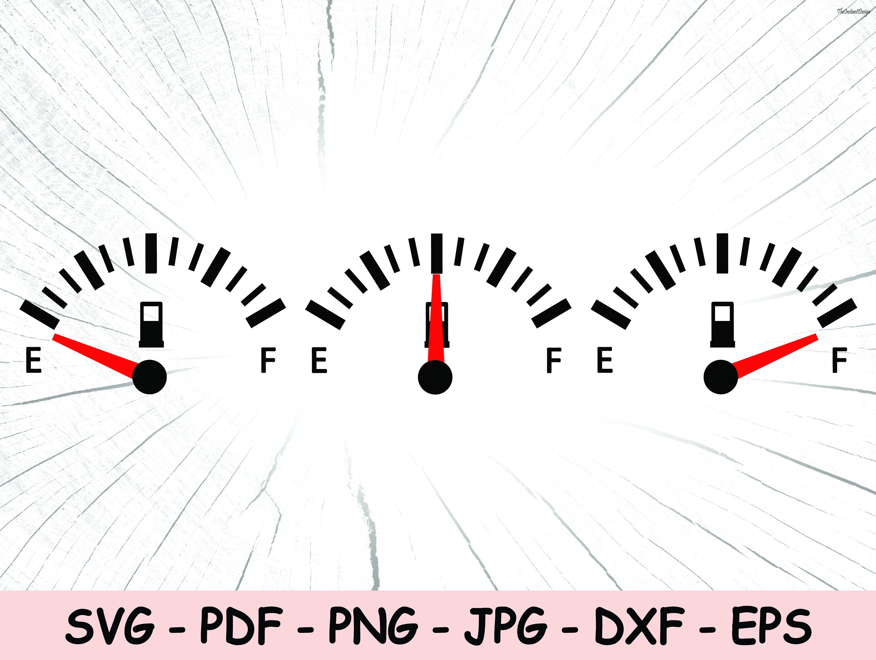 Fuel Gauge SVG, Fuel Level PNG, Gas Tank Decal Instant Download, Petrol ...