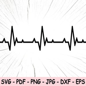 Heartbeat SVG, Heartbeat PNG, Lifeline Instant Download, Heartbeat ...