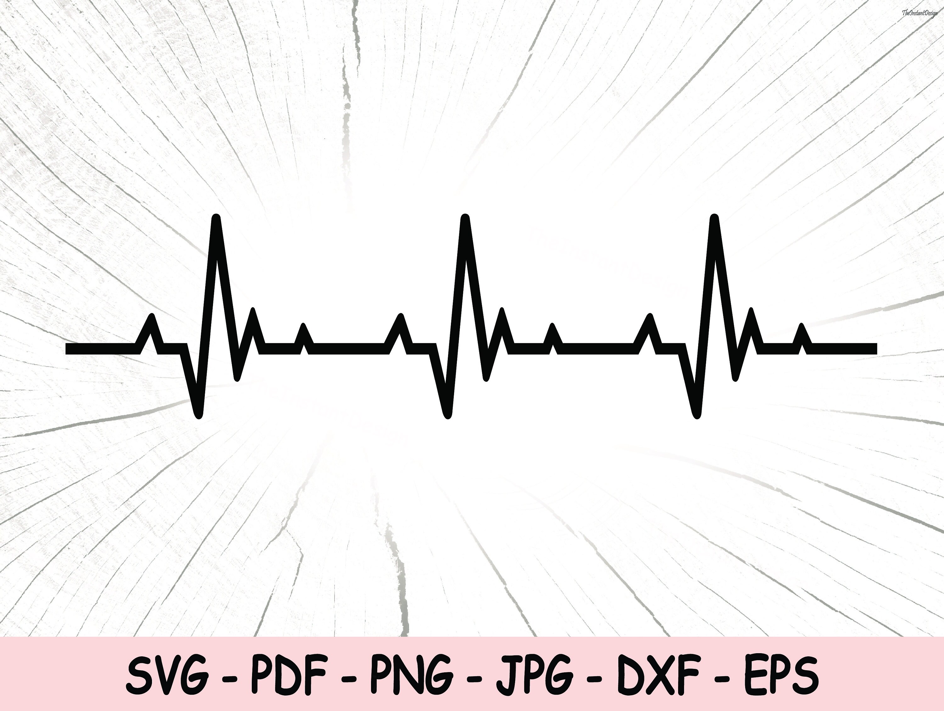 Heartbeat SVG, Heartbeat PNG, Lifeline Instant Download, Heartbeat ...