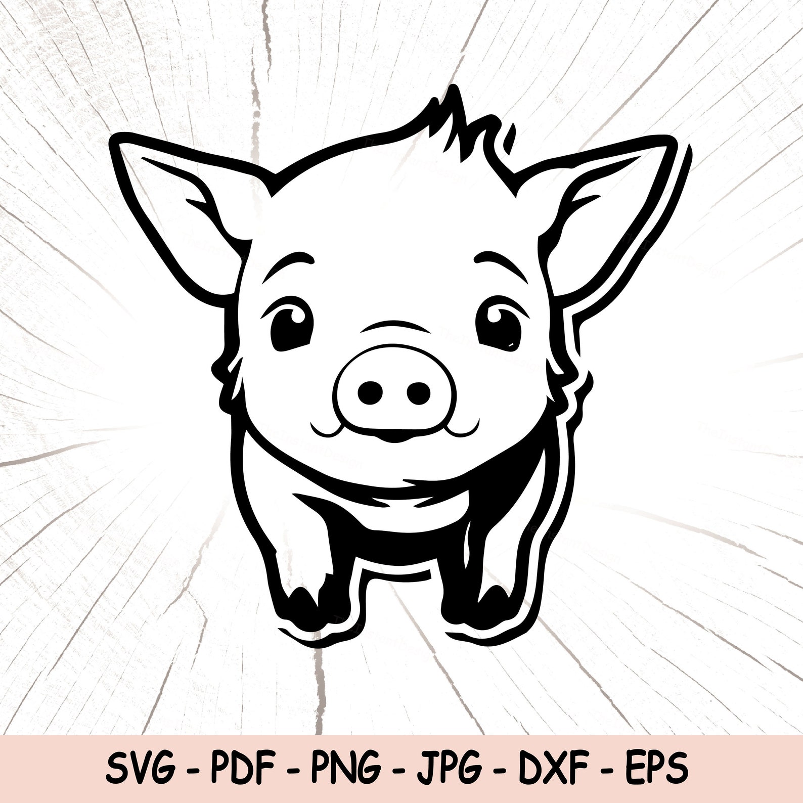Cute Pig Png, Baby Pig Svg, Mini Pig Digital Download, Pig Sticker ,pig ...