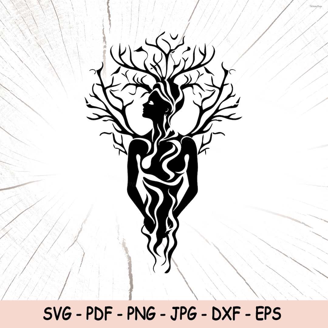 Woman Tree Svg, Women Empowerment Eps, Tree With Roots, Cricut ...