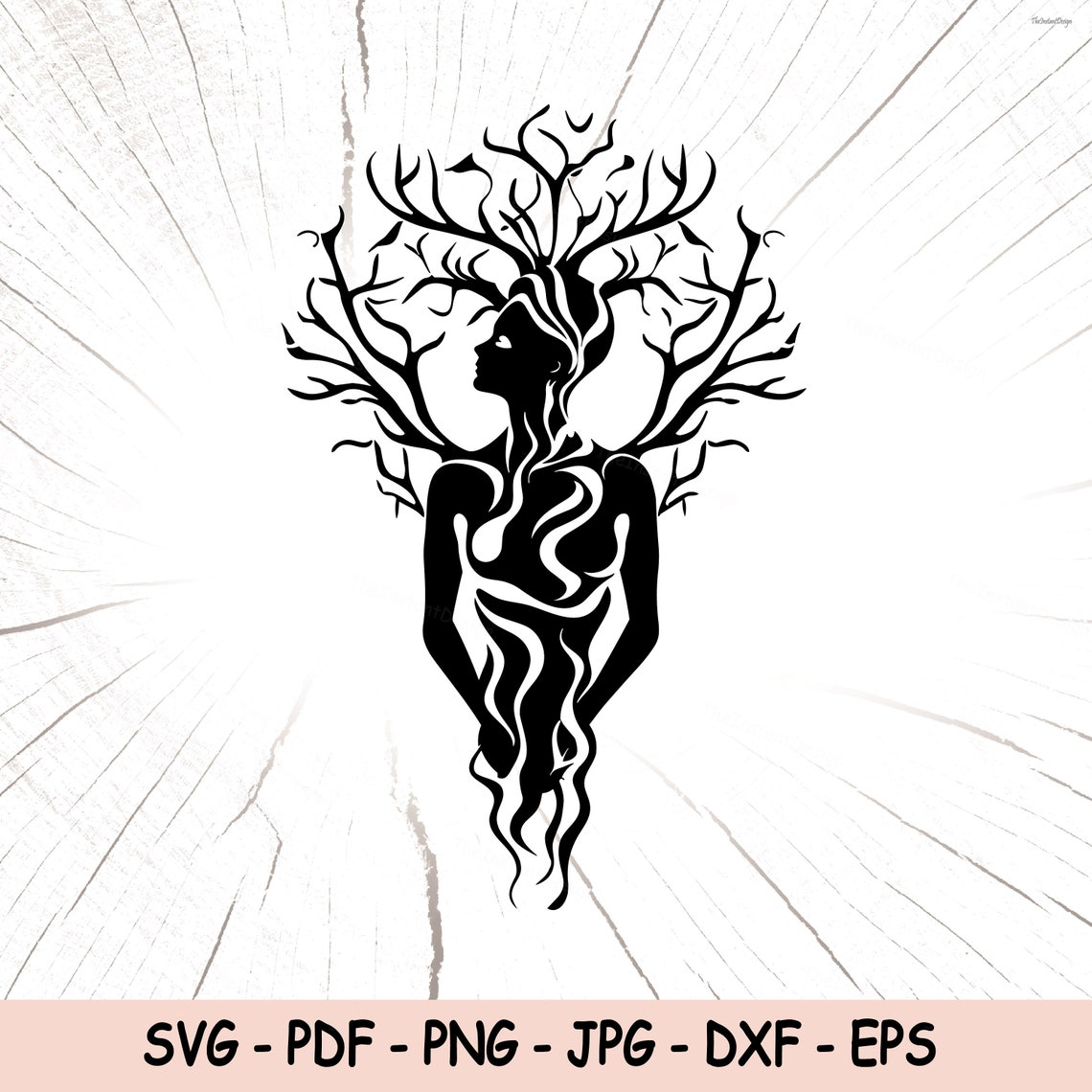 Woman Tree Svg, Women Empowerment Eps, Tree With Roots, Cricut ...