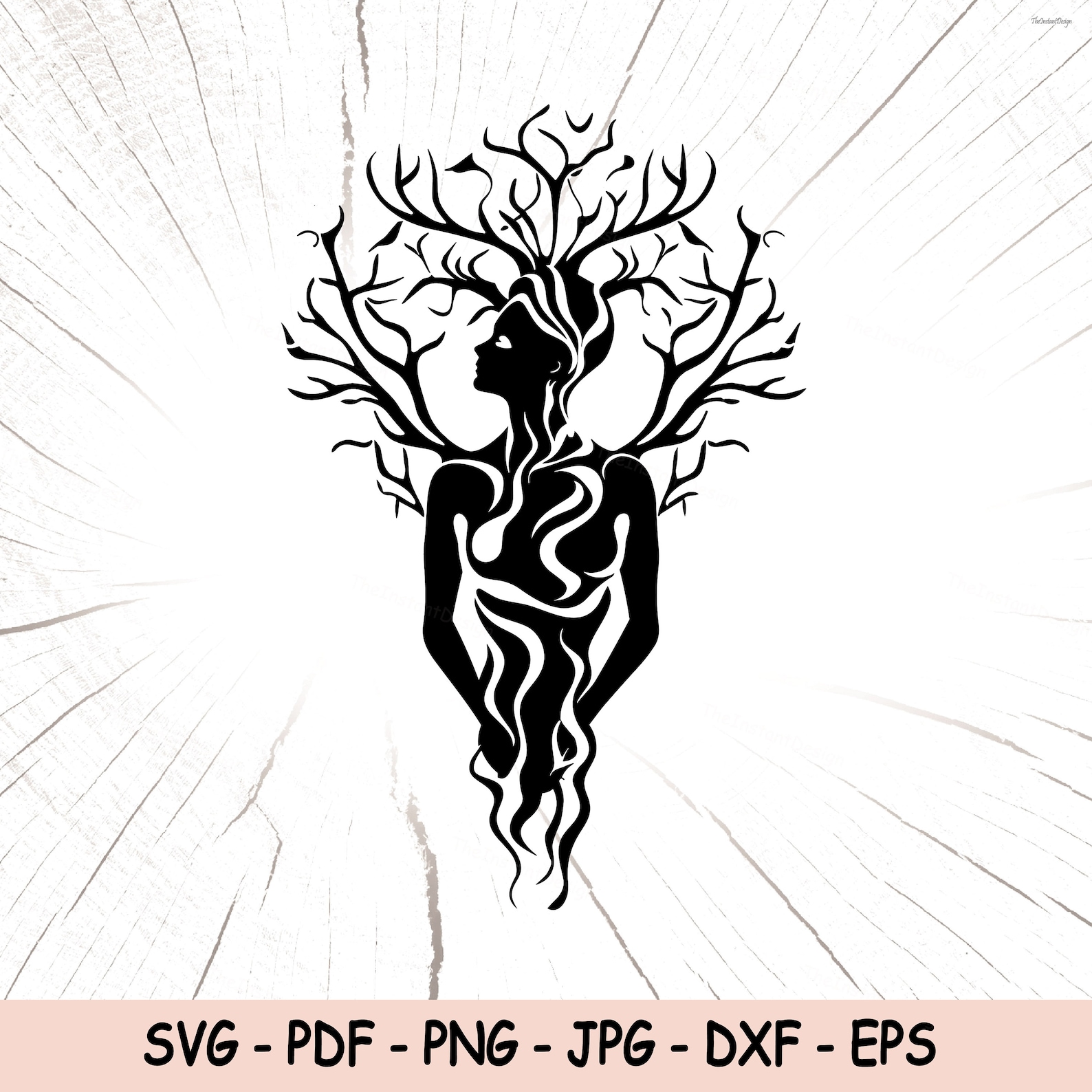 Woman Tree Svg, Women Empowerment Eps, Tree With Roots, Cricut ...
