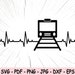 Train Heartbeat SVG, Train Decor PNG, Train Track Instant Download ...