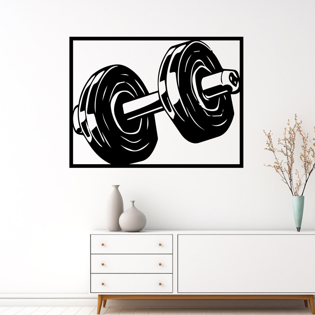 Dumbbell Panel Svg, Dumbbell Eps, Dumbbell Wall Decor, Dumbbell ...