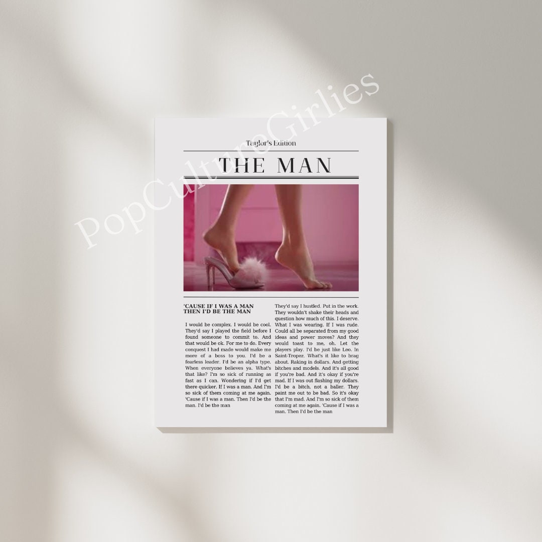 The Man Print, Taylor Swift, Digital Download - Etsy