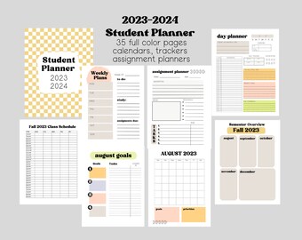 Student Planner / Semester Calendar / Study Tracker / College Planner ...