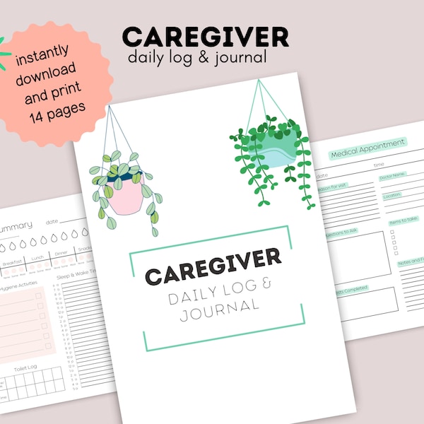 Caregiver Log - Etsy
